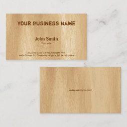Simple Timber business card | Zazzle