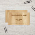 Simple Timber business card | Zazzle
