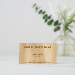 Simple Timber business card | Zazzle