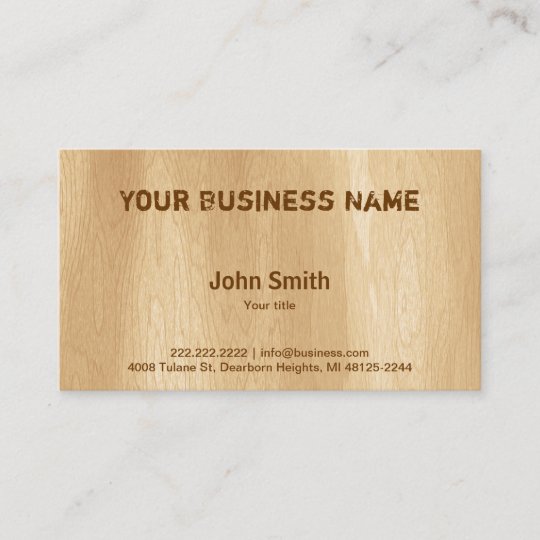 Simple Timber business card | Zazzle.com