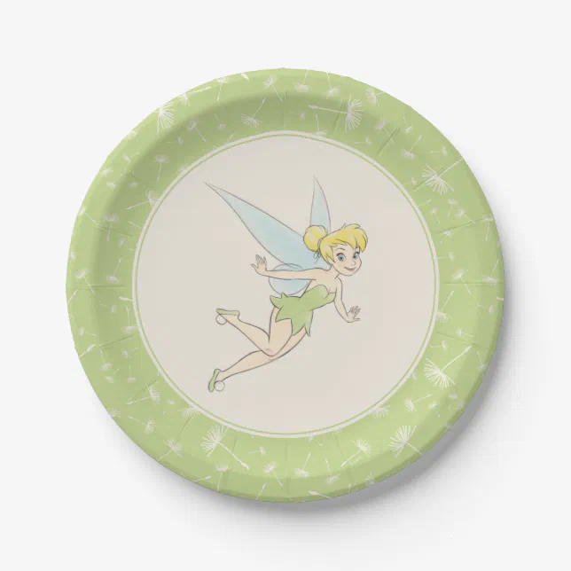 Simple Tinker Bell Baby Shower Paper Plates | Zazzle