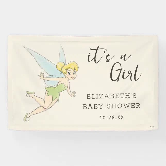 Simple Tinker Bell Girl Baby Shower Banner | Zazzle