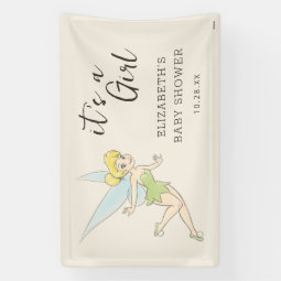 Simple Tinker Bell Girl Baby Shower Banner | Zazzle