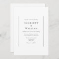 Simple Traditional Minimal Wedding Invitation | Zazzle
