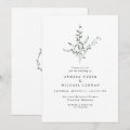 Simple Tree Branch Leaves Botanical Wedding Invitation | Zazzle