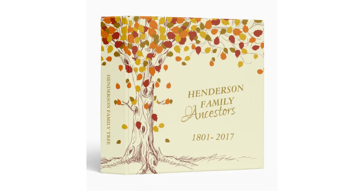 Simple Tree Design Family Tree Binder | Zazzle.com