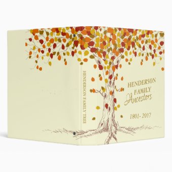 Simple Tree Design Family Tree Binder | Zazzle