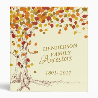 Simple Tree Design Family Tree Binder | Zazzle