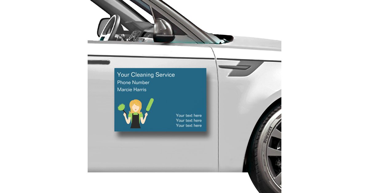 Simple Trendy House Cleaning Service Car Magnets | Zazzle