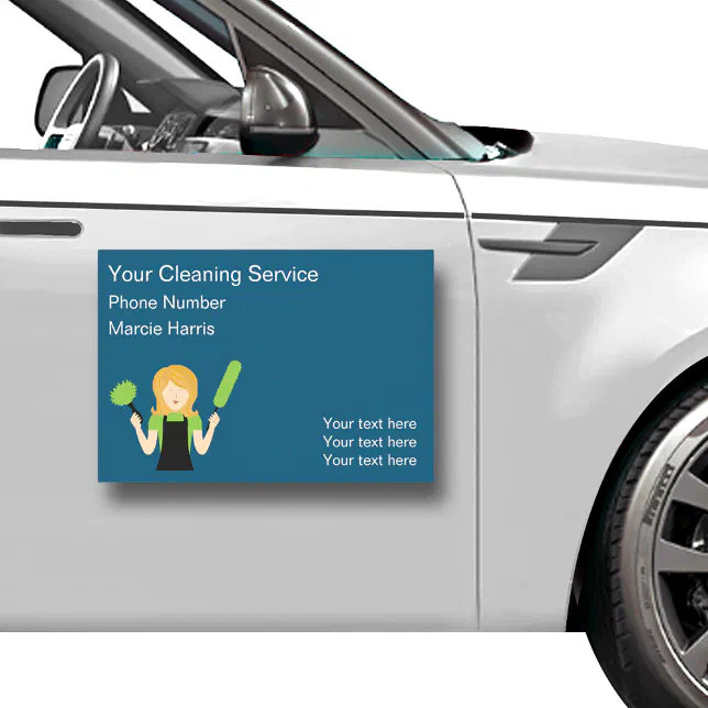 Simple Trendy House Cleaning Service Car Magnets | Zazzle