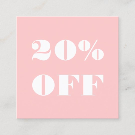 Simple trendy pastel pink minimalist modern discount card | Zazzle.com