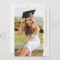Simple trendy wavy edge photo graduation invitation | Zazzle