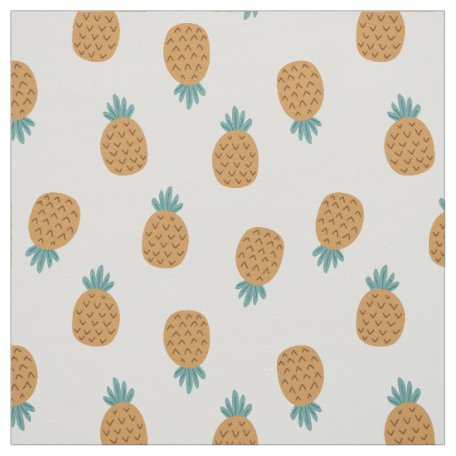 Colorful Pineapple Fabric | Zazzle