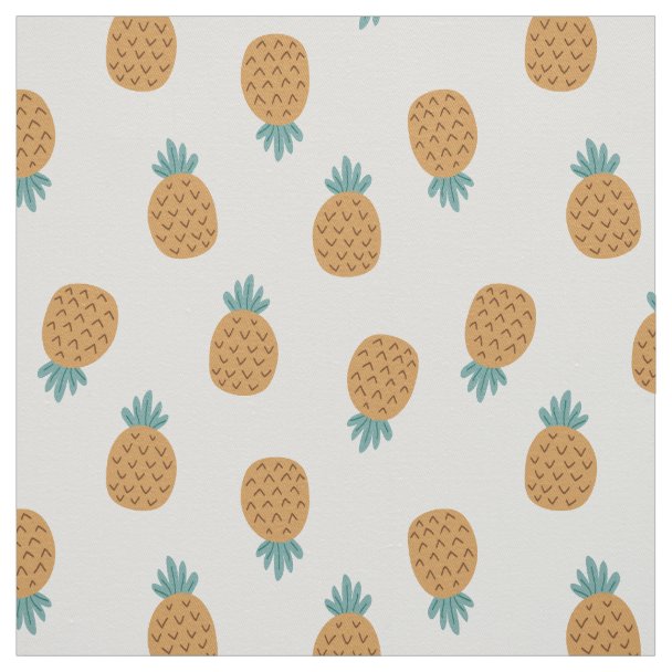 Colorful Pineapple Fabric | Zazzle