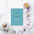 Simple Turquoise Blue Save The Date Wedding Foil Invitation | Zazzle