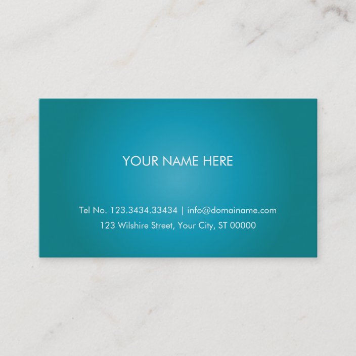 Simple Turquoise Business Card | Zazzle.com