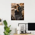 Simple Typographic Photo Wedding Poster | Zazzle
