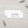 Simple Typography Address 03. Script Font . Mini Business Card | Zazzle