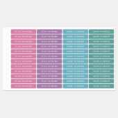 Simple Typography Girls Waterproof Name Labels | Zazzle
