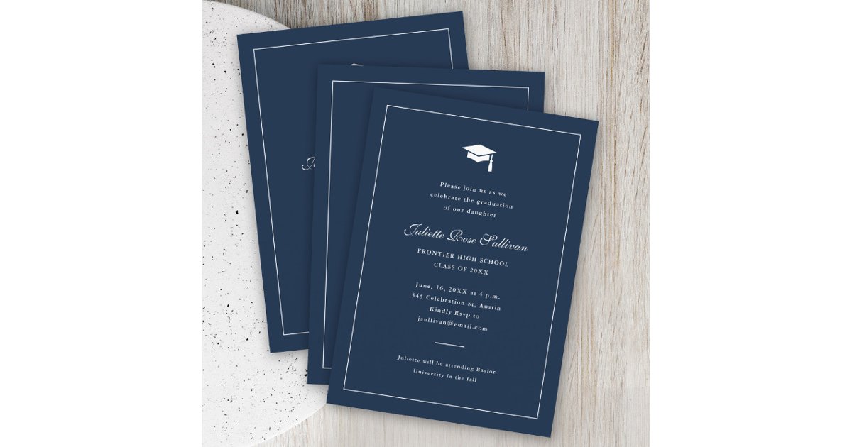 Simple Typography Graduation Enclosure Card | Zazzle
