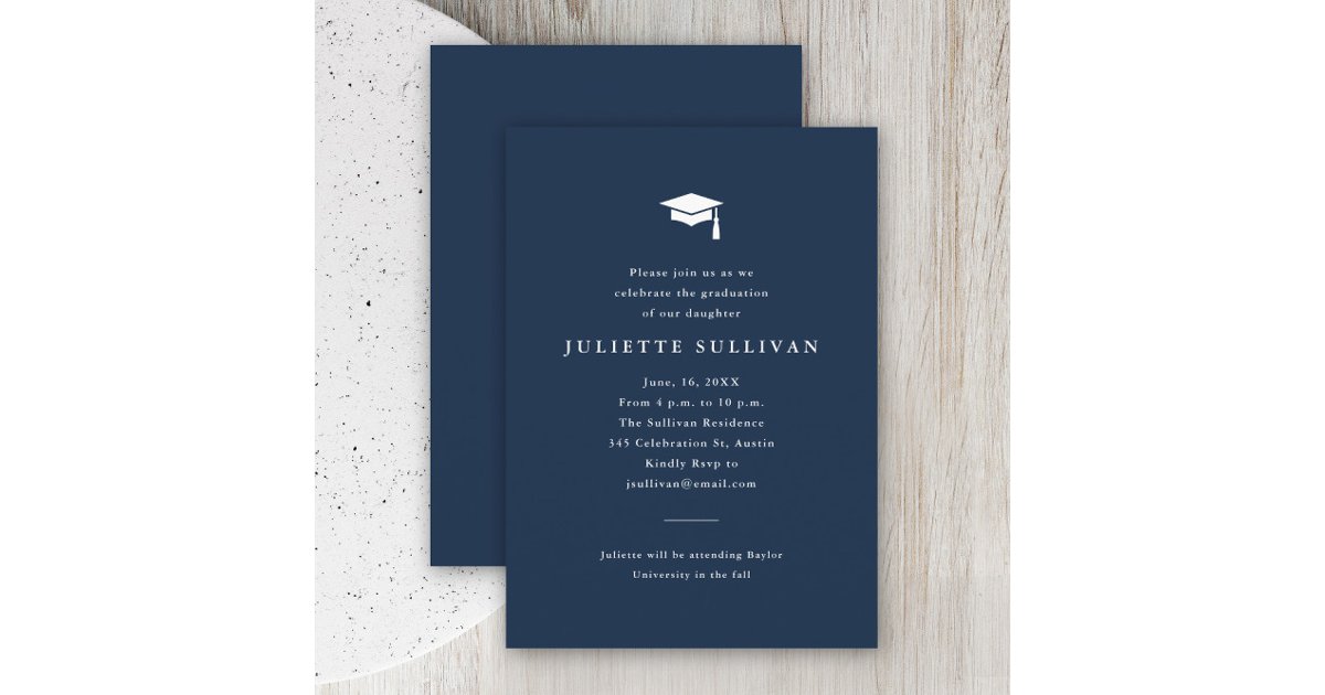 Simple Typography Graduation Enclosure Card | Zazzle