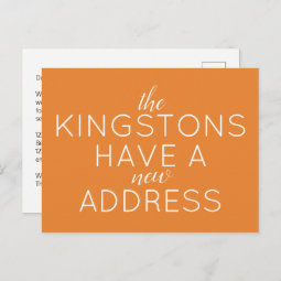 Simple Typography New Address Moving Announcement | Zazzle