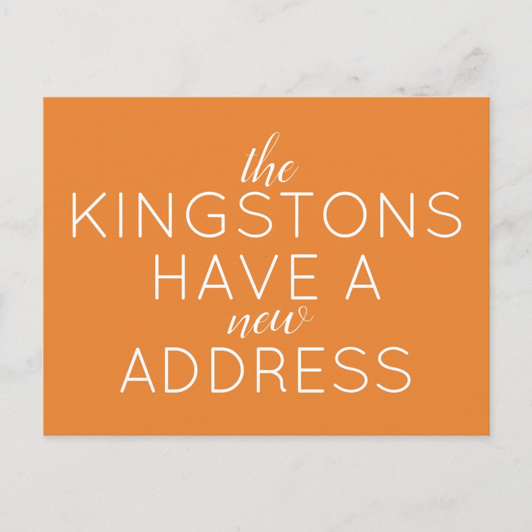 Simple Typography New Address Moving Announcement | Zazzle