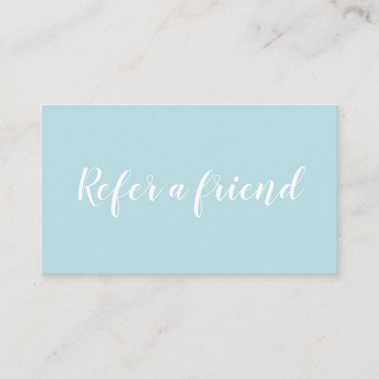 Simple typography refer a friend business card | Zazzle.com