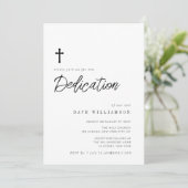 simple typography script baby dedication invitation | Zazzle