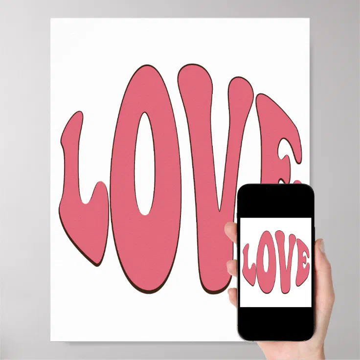 Simple, urban, modern, cool design Love Poster | Zazzle
