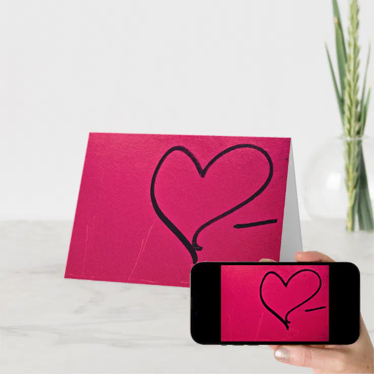Simple Valentine's Day Heart Holiday Card | Zazzle