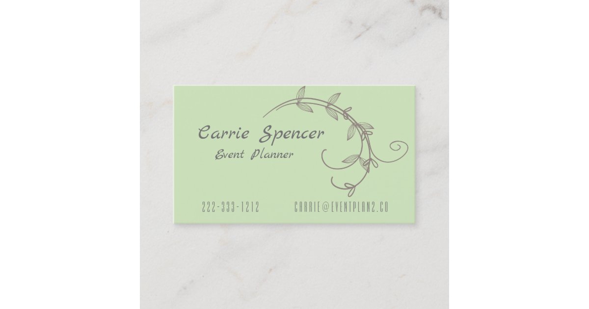 Simple Vines Business Card | Zazzle