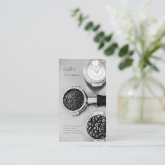 Simple Vintage Barista Beans Coffee Program Loyalty Card | Zazzle