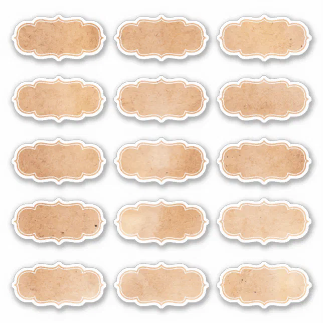 Simple Vintage Craft Paper Blank Kitchen Labels | Zazzle