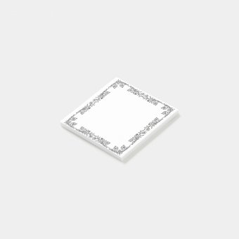 Simple Vintage Floral frame design Post-it notes | Zazzle
