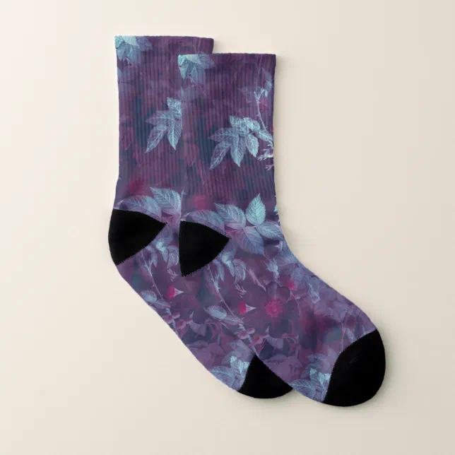 Simple Vintage Victorian Red Floral Design | Socks | Zazzle
