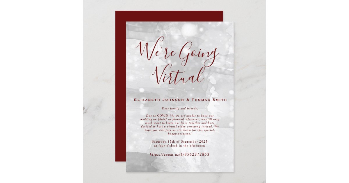 Simple Virtual Wedding Invitation | Zazzle