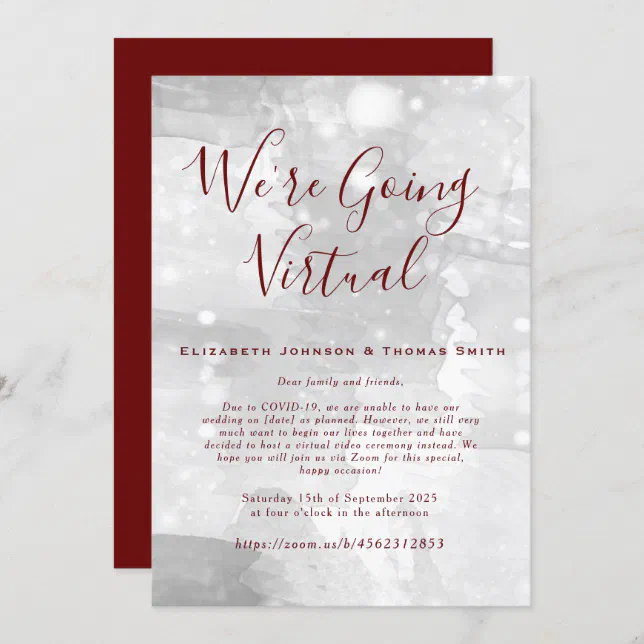 Simple Virtual Wedding Invitation | Zazzle