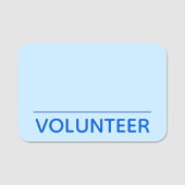 Simple "VOLUNTEER" Name Tag | Zazzle