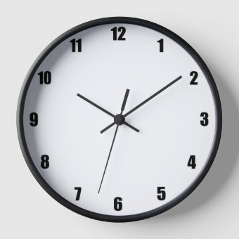 Simple Wall Clock | Zazzle