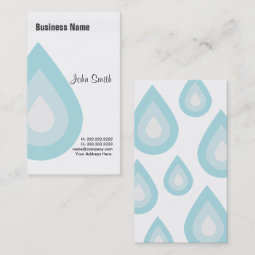Simple Water Drop business card | Zazzle