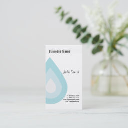 Simple Water Drop business card | Zazzle