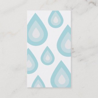 Simple Water Drop business card | Zazzle
