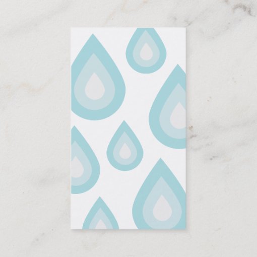 Simple Water Drop business card | Zazzle