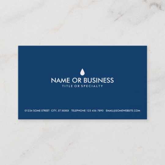 simple water drop business card | Zazzle.com