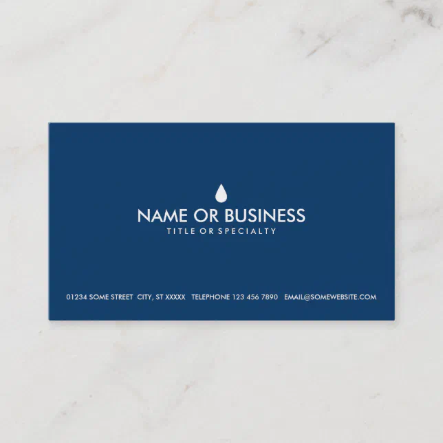 simple water drop business card | Zazzle