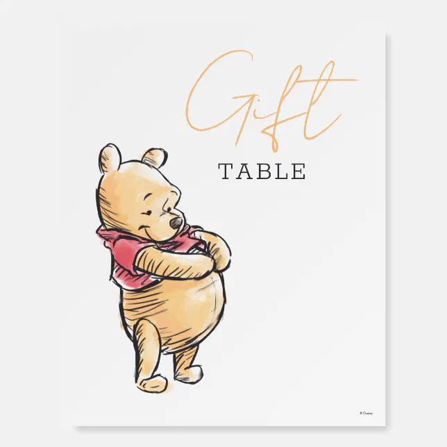 Simple Watercolor Baby Shower Gift Table Sign | Zazzle