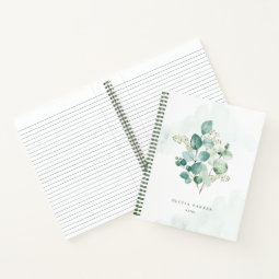 Simple Watercolor Eucalyptus Notebook | Zazzle