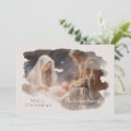 Simple Watercolor Nativity Scene Holiday Card | Zazzle