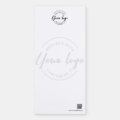 Simple watermark custom logo qr code website magnetic notepad | Zazzle